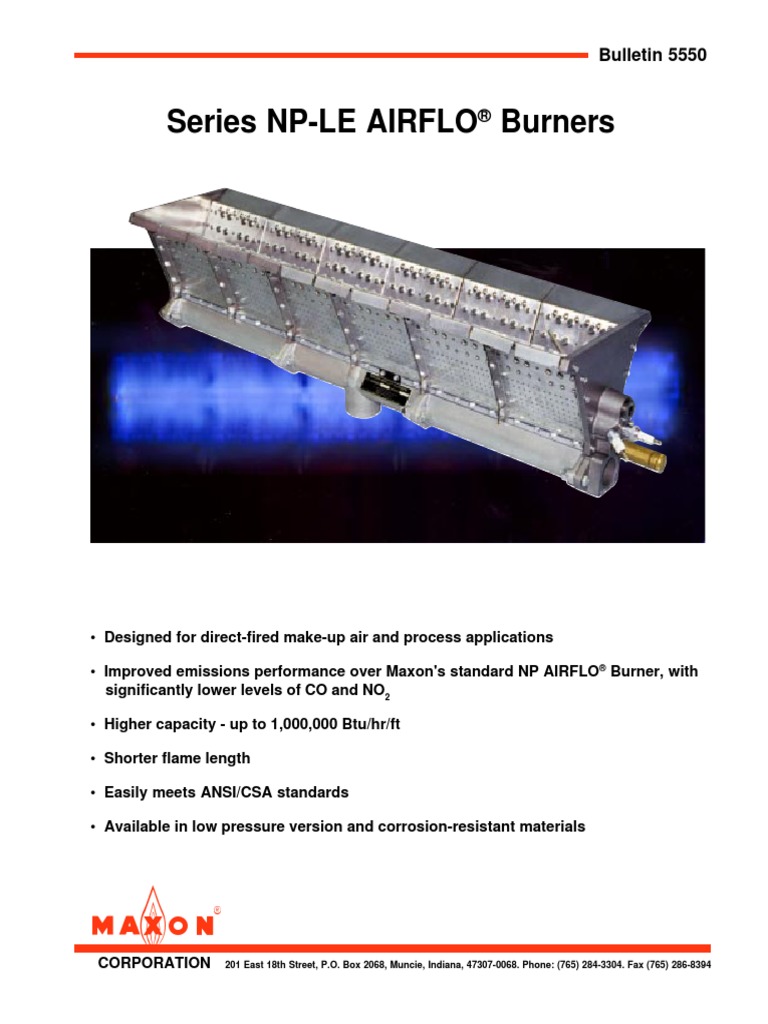 Maxon 5550 Bulletin | PDF | Mechanical Fan | Thermodynamics