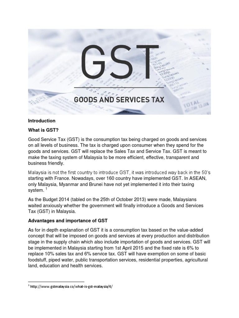 Introduction GST | PDF | Value Added Tax | Taxes