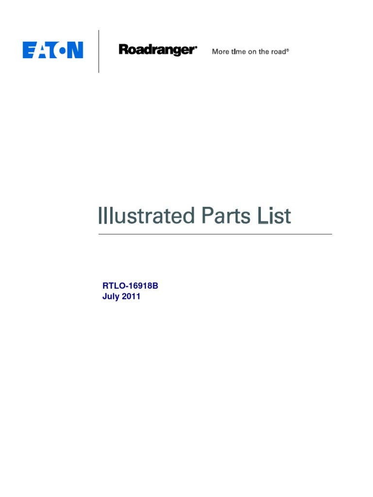 RTLO-16918B - Cambio Eaton Fuller | PDF | Manual Transmission | Screw