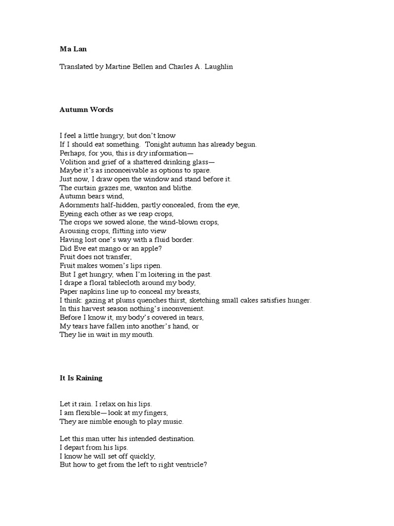 Ma Lan | PDF | Nature