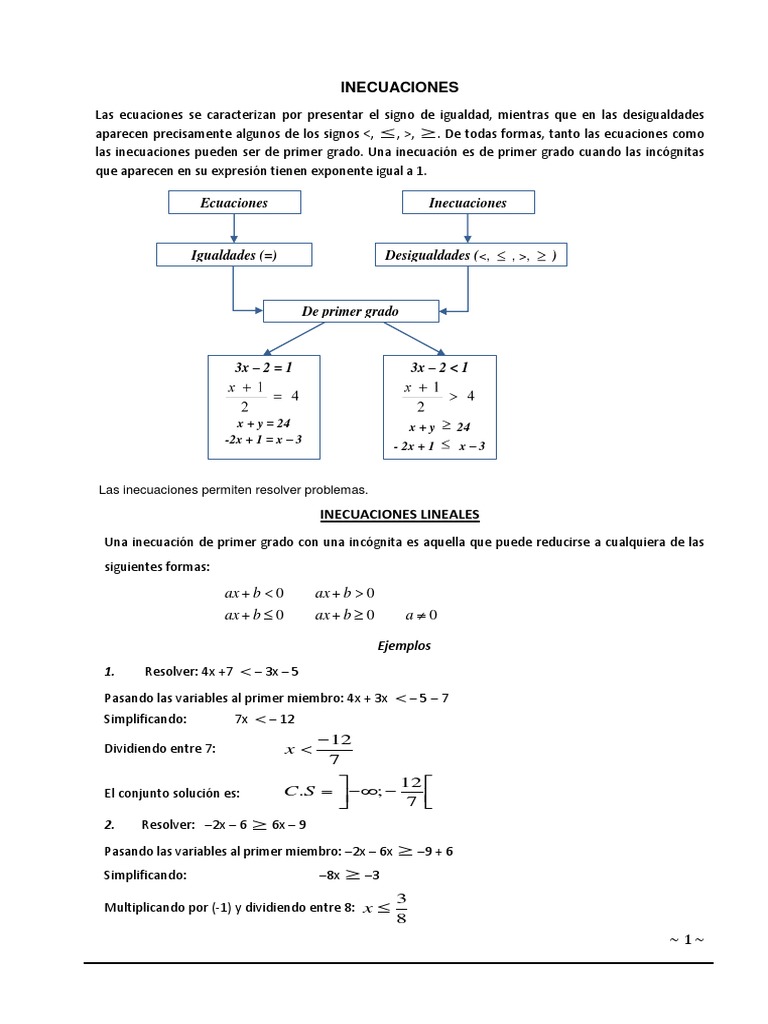 Inecuaciones e Intervalos | PDF