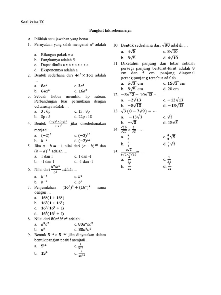 MTK-soal-pangkat Barisan, Dan Deret | PDF | Metode & Bahan Ajar | Griya ...