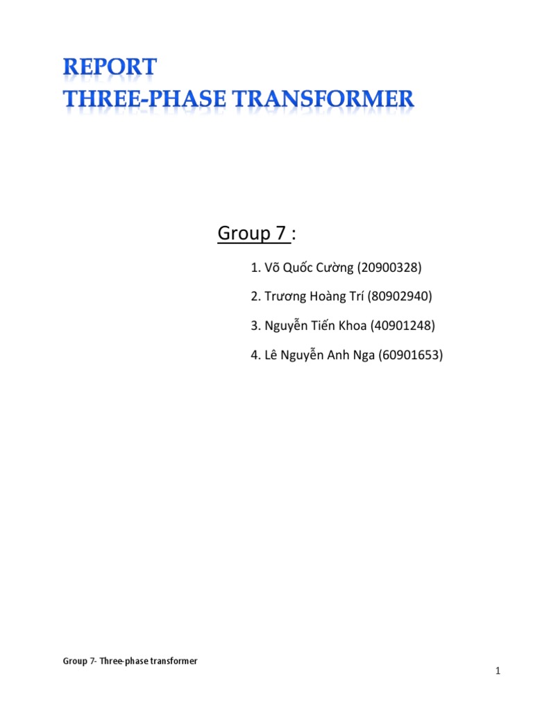 3-Phase Transformer Report 2 | PDF | Transformer | Electricity