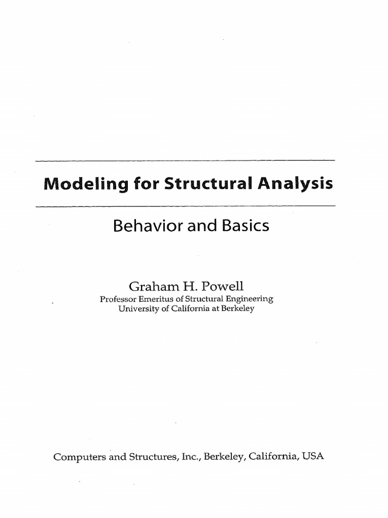 Modeling For Structural Analysis - 627175287 - TOC | PDF | Buckling ...