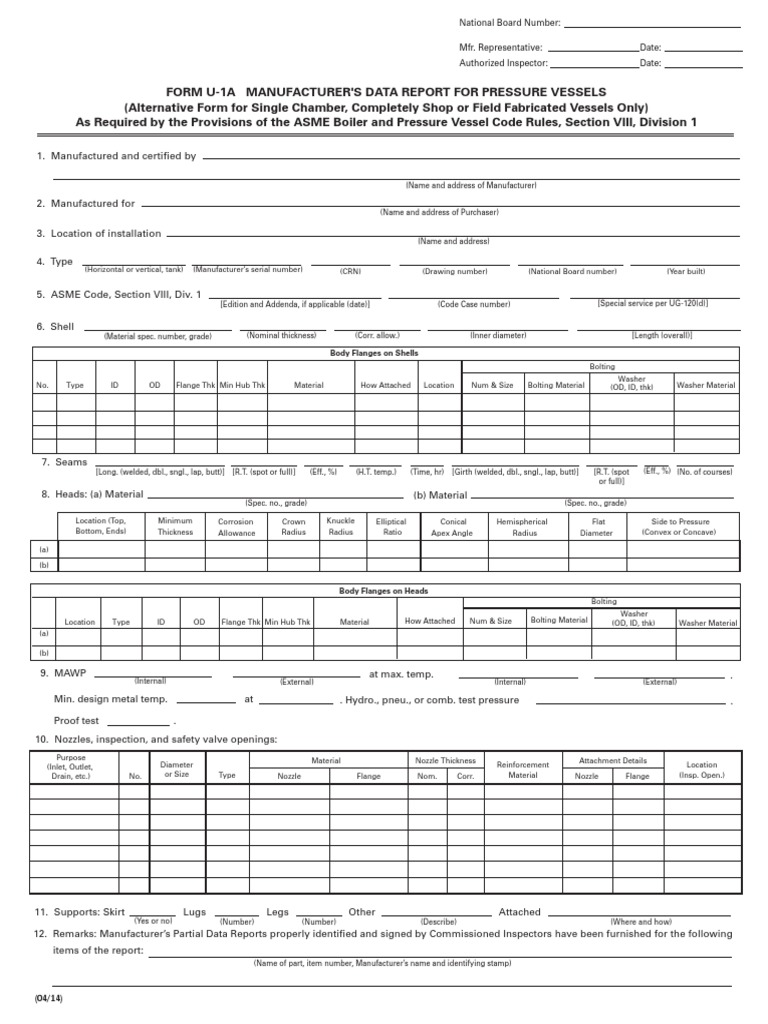Body Flanges on Shells | Gas Technologies | Mechanical Engineering