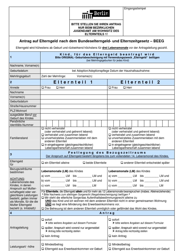 Elterngeldbescheid Ausdrucken : Formular-Download Elterngeld – Brezelbruder