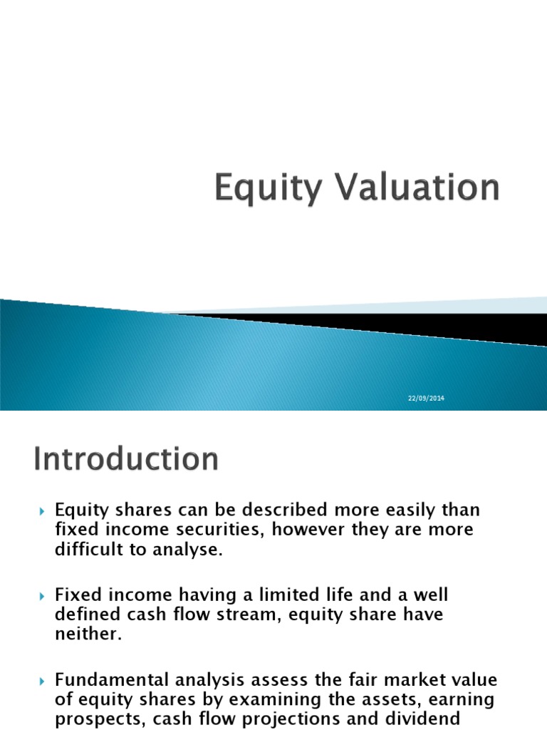 Equity Valuation | PDF | Equity (Finance) | Valuation (Finance)