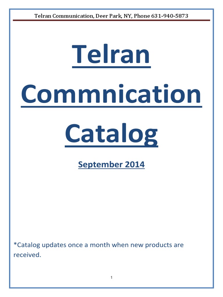 TelRan Communication USA 2014 | PDF