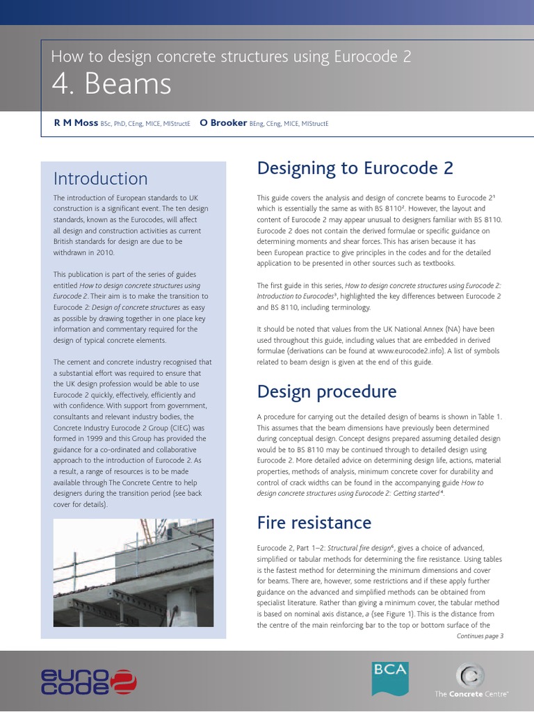 Eurocode 2 - Beams | PDF | Beam (Structure) | Bending