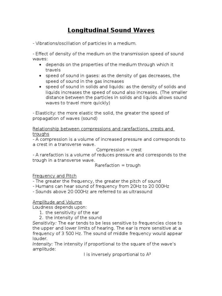 Sound Waves | PDF | Sound | Waves