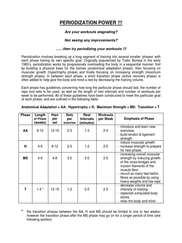 Periodization Power | PDF | Muscle Hypertrophy | Physical Exercise