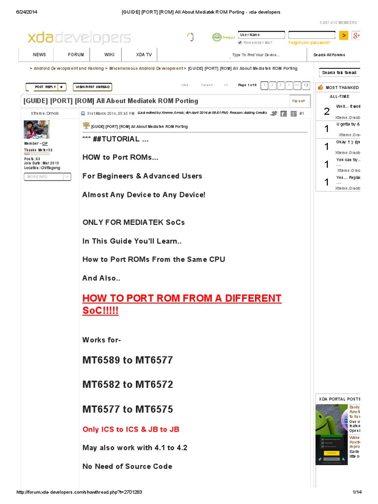 (GUIDE) (PORT) (ROM) All About Mediatek ROM Porting - Xda-Developers ...