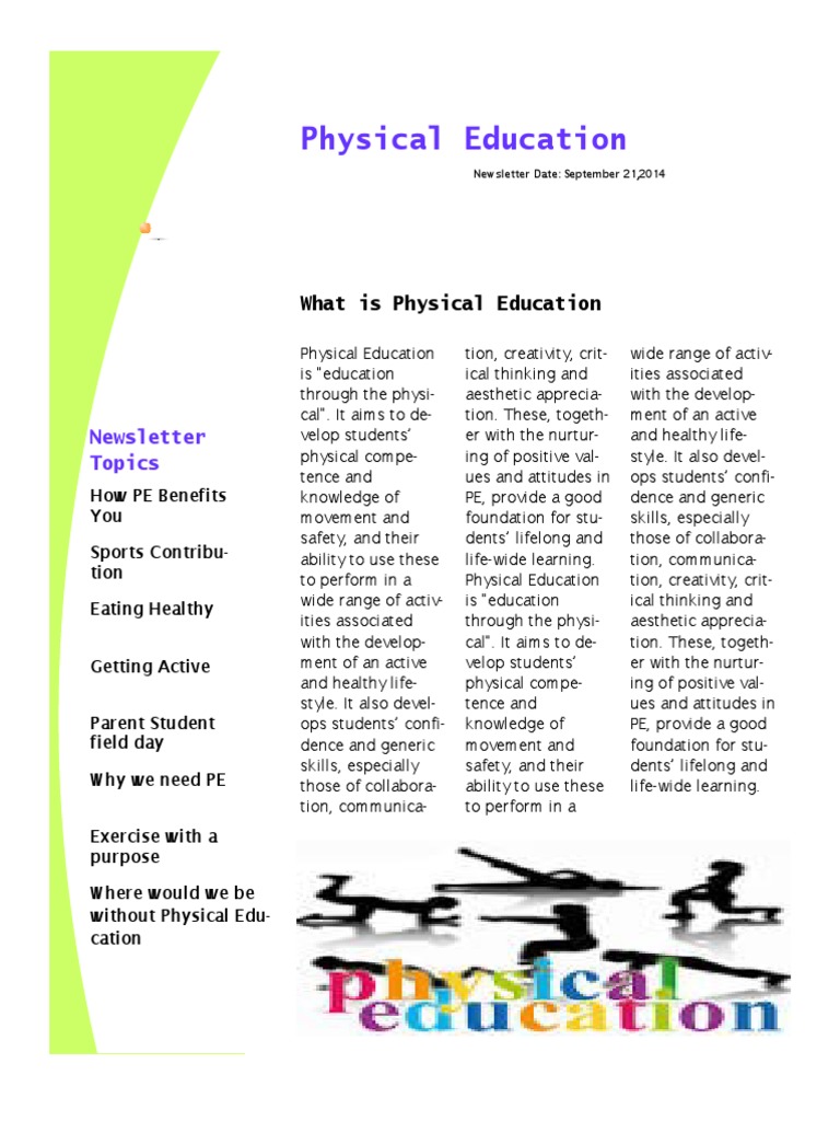 Newsletter JG | PDF | Physical Education | Physical Exercise