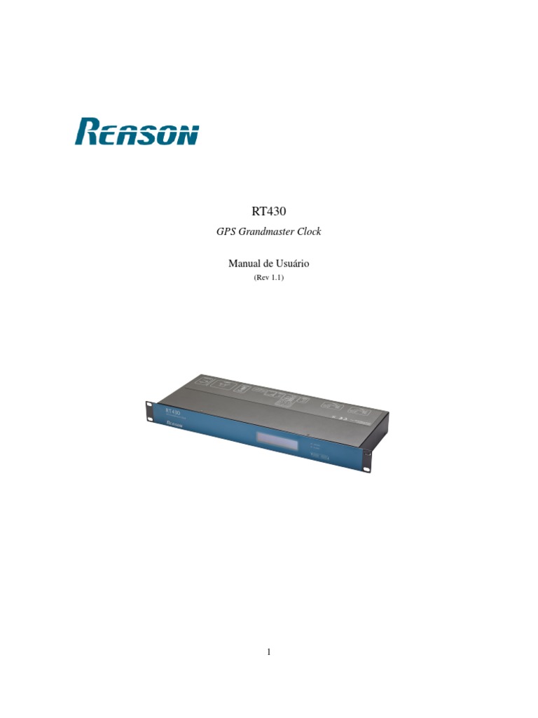 Rt430 Manual PT | PDF | Tempo | Redes de computadores