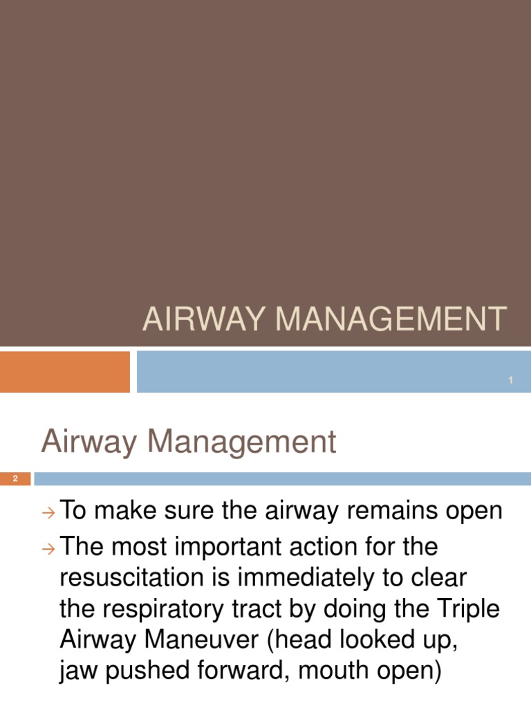 Airway Management | PDF | Medical Specialties | Respiratory System