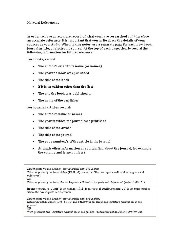 Harvard Referencing Guide | PDF | Quotation Mark | Lecture