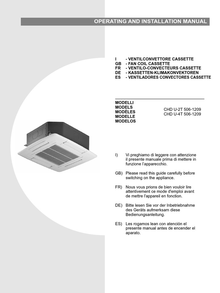 Operating Instructions and Technical Specifications for Climaveneta ...