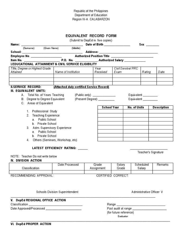 Erf Form | PDF