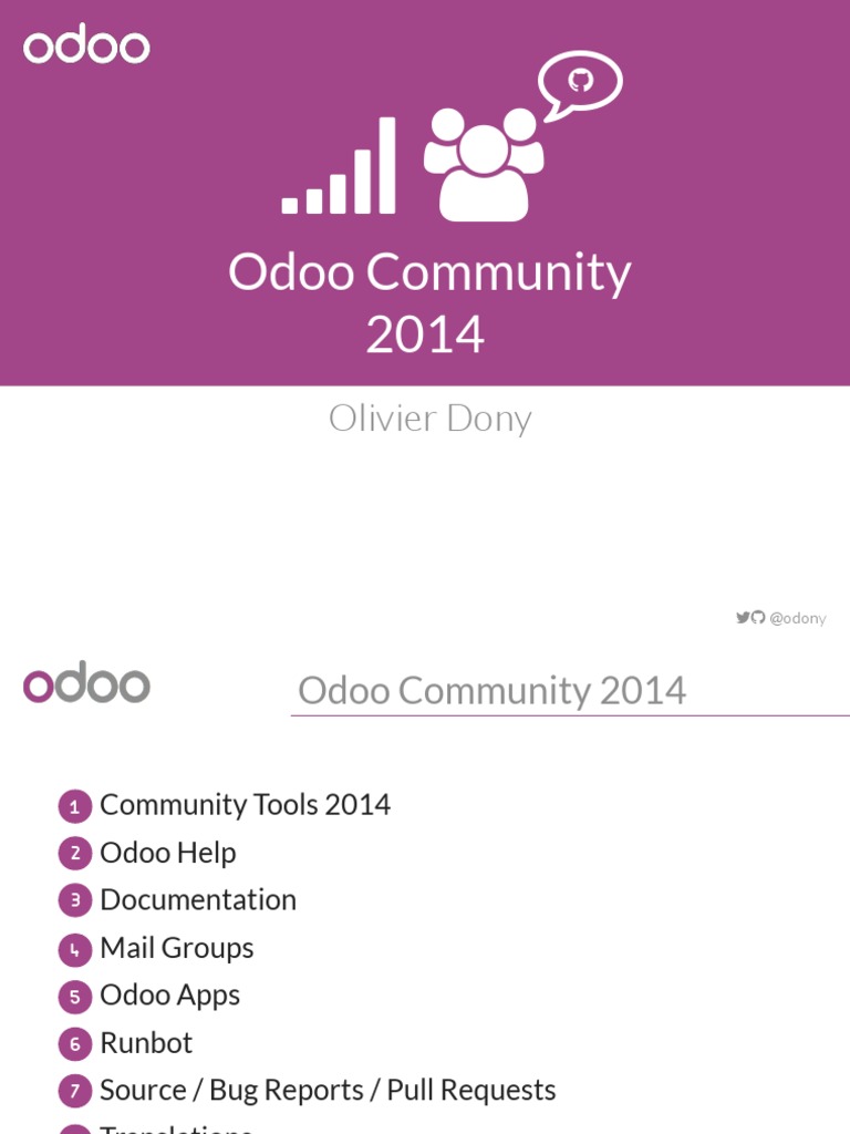 Odoo Community Tools Overview 2014 | PDF | Centralized Computing ...