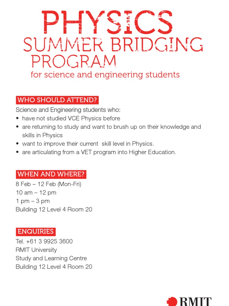 Summer Physics Poster 2010 | PDF | Business | Technology & Engineering