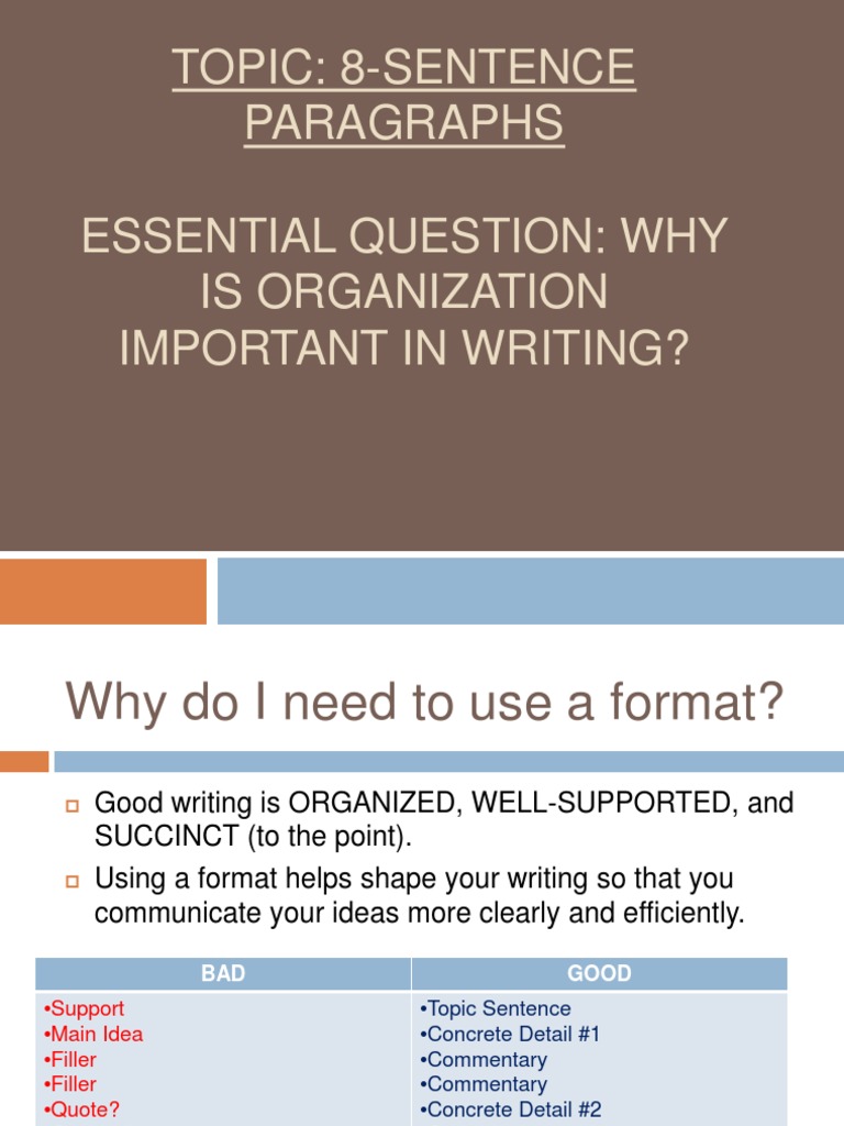 8-Sentence Paragraph Intro | PDF | Writing | Communication