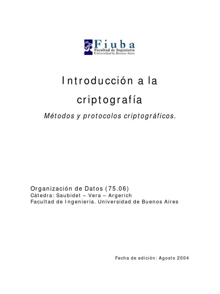 Introduccioncriptografia PDF | PDF | Criptoanálisis | Criptografía