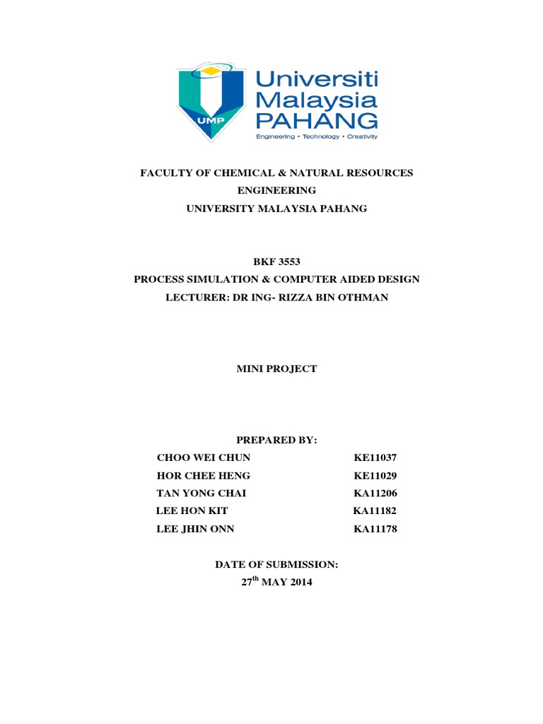 Aspen Simulation of Production of Formaldehyde | PDF