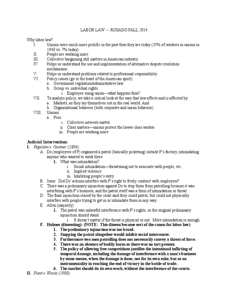 Labor Law | Download Free PDF | Business