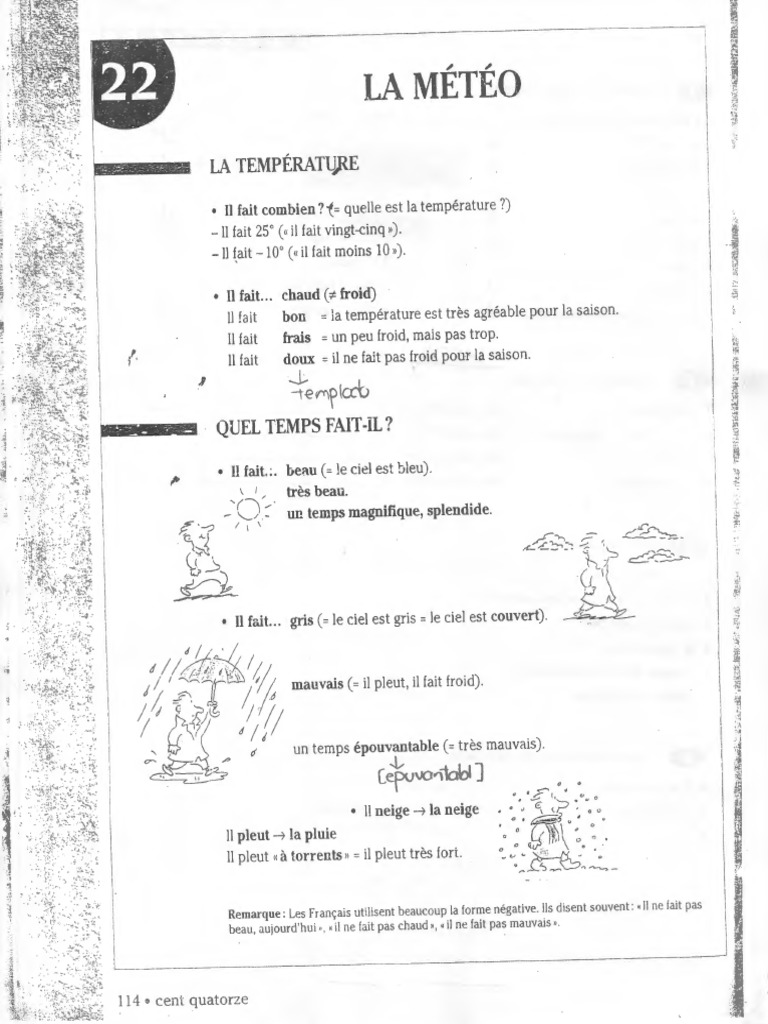 La Météo : Températures et Conditions | PDF | Précipitation ...