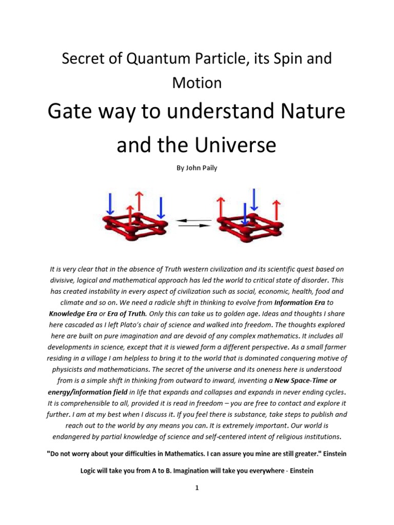 Secret of Quantum Particle and Its Motion - Cosmological Truth | PDF ...