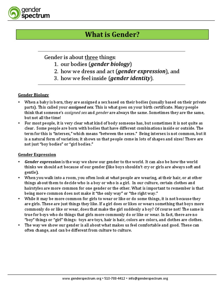 What Is Gender? Mapping Gender | PDF | Human Reproduction | Gender