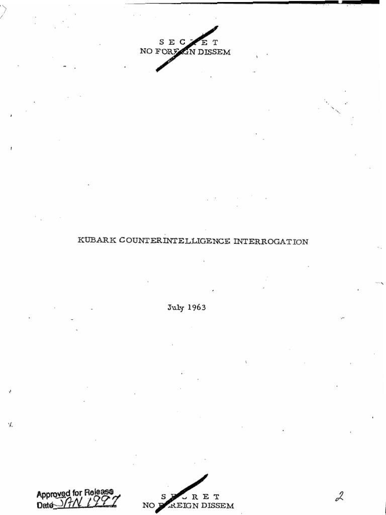 KUBARK Counterintelligence Manual 1963 | PDF