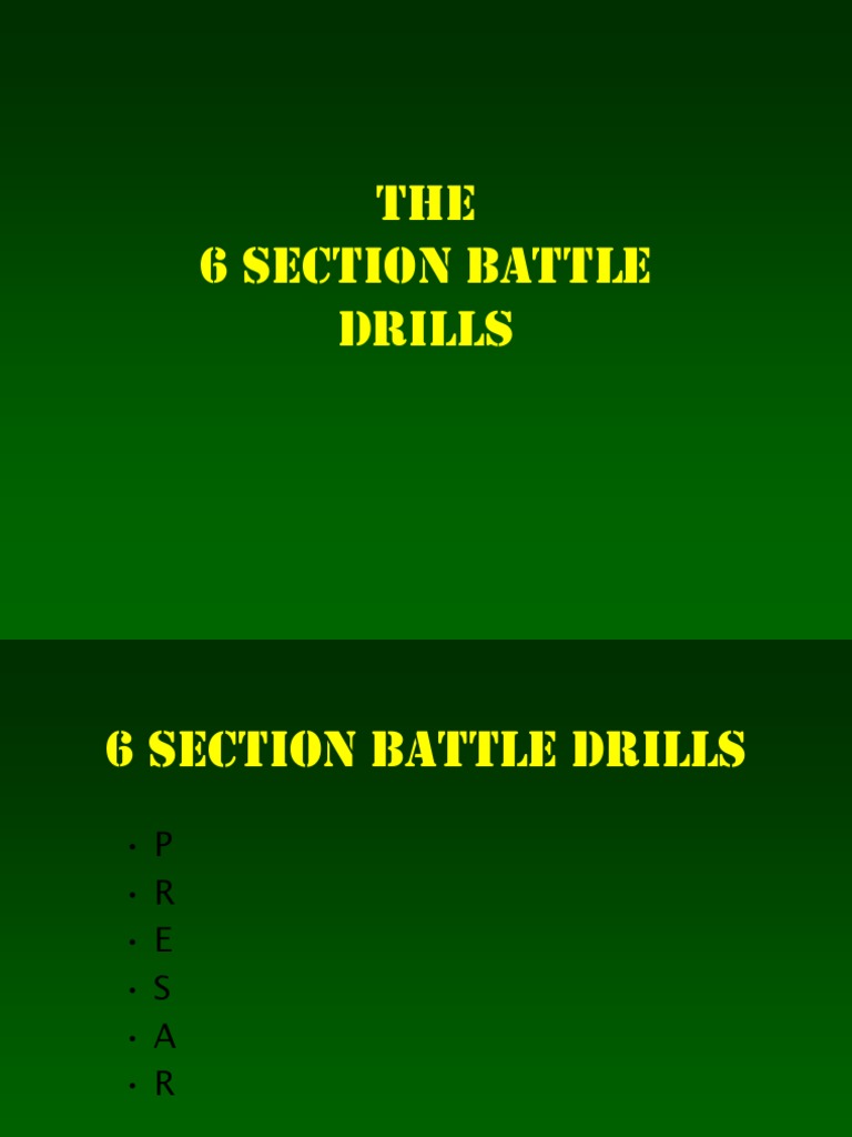 6 Section Battle Drills Overview | PDF | Fire Control System | Ammunition