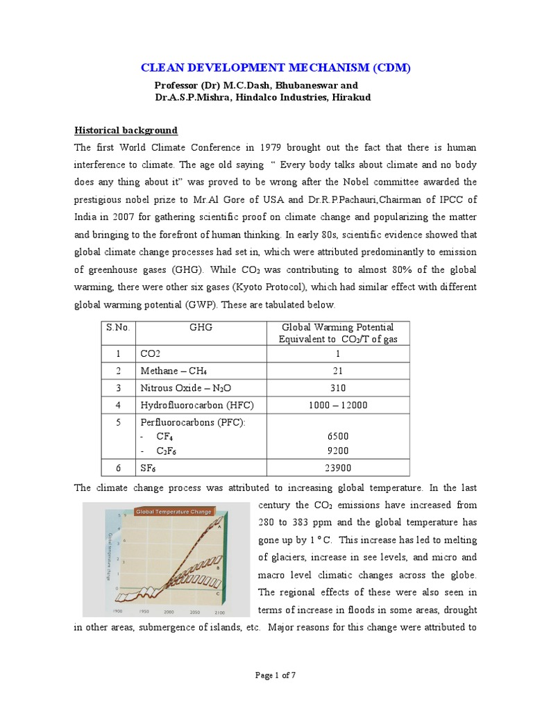 Clean Development Mechanism | PDF | Emissions Trading | Global Warming