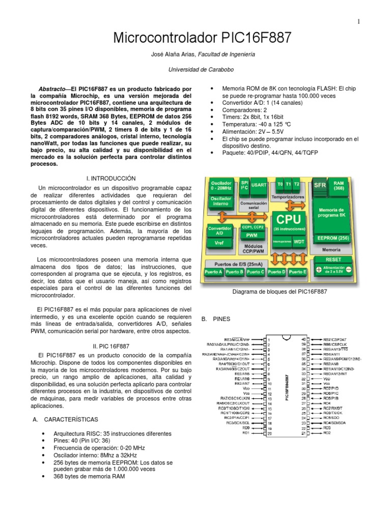 Microcontrolador PIC16F887 | Microcontroller | Assembly Language