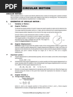 UNIFORM CIRCULAR MOTION - Notes PDF | PDF | Acceleration | Velocity