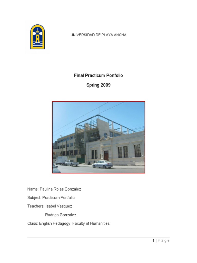 Final Practicum Portfolio 2 | PDF | Teachers | Learning