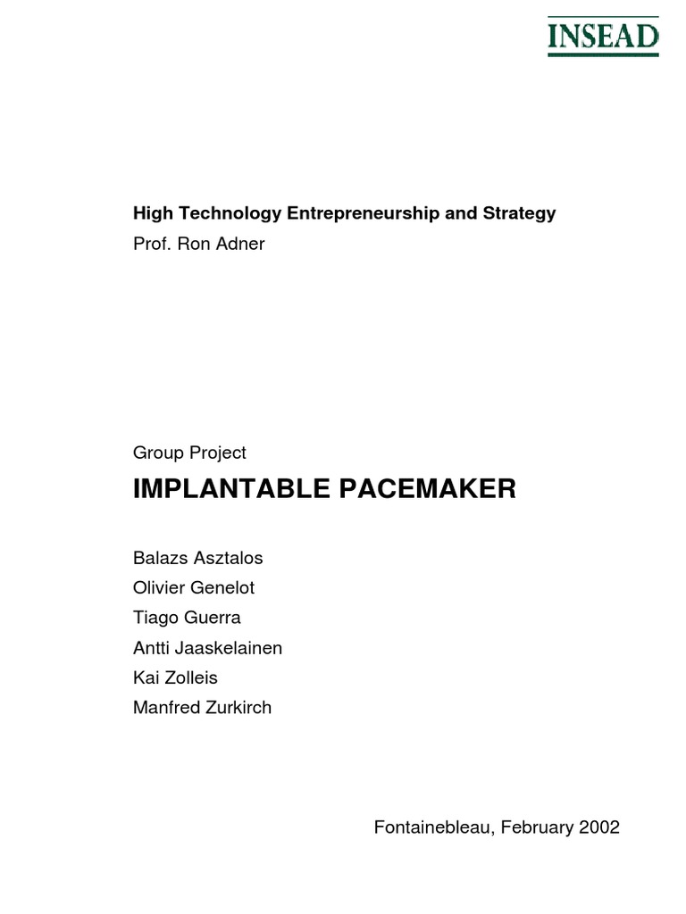 Implantable Pacemaker | PDF | Artificial Cardiac Pacemaker | Heart