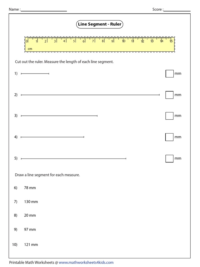 Line Segment Ruler Mm3 | PDF