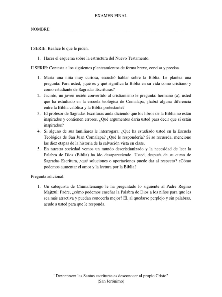 Examen Sabado | PDF