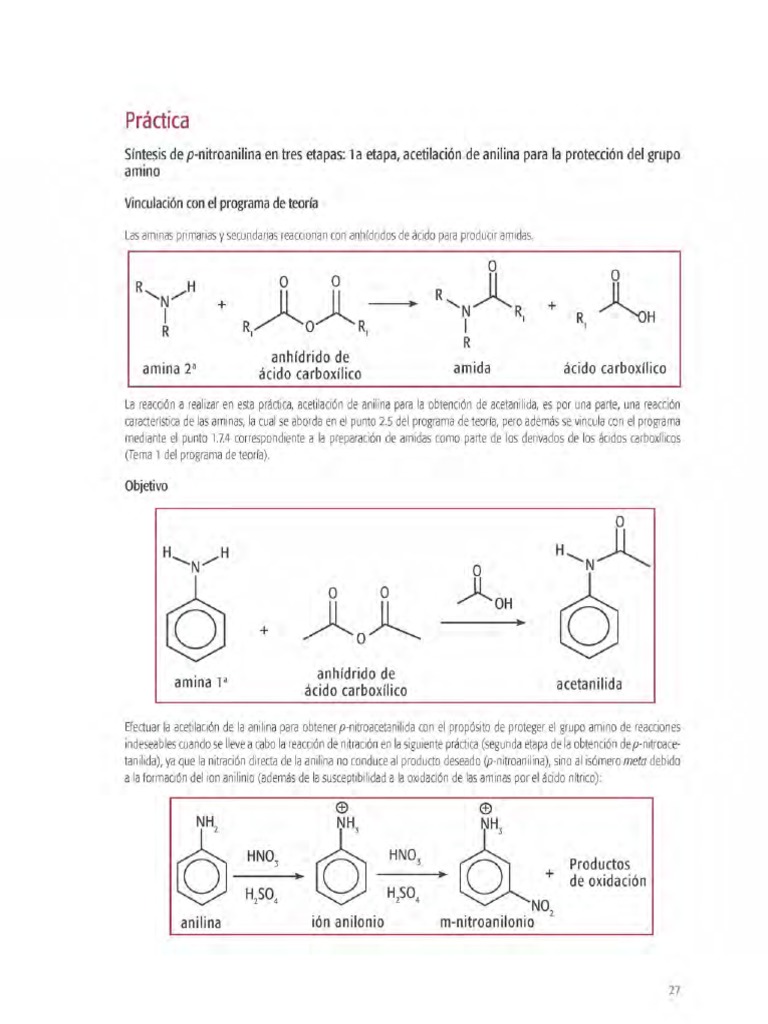 Obtencion P-Nitroanilina A Partir de Anilina | PDF
