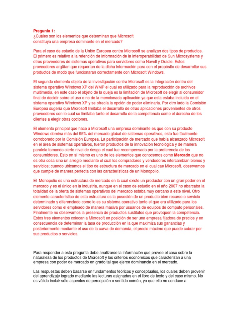 Caso Microsoft | PDF | Monopolio | Microsoft