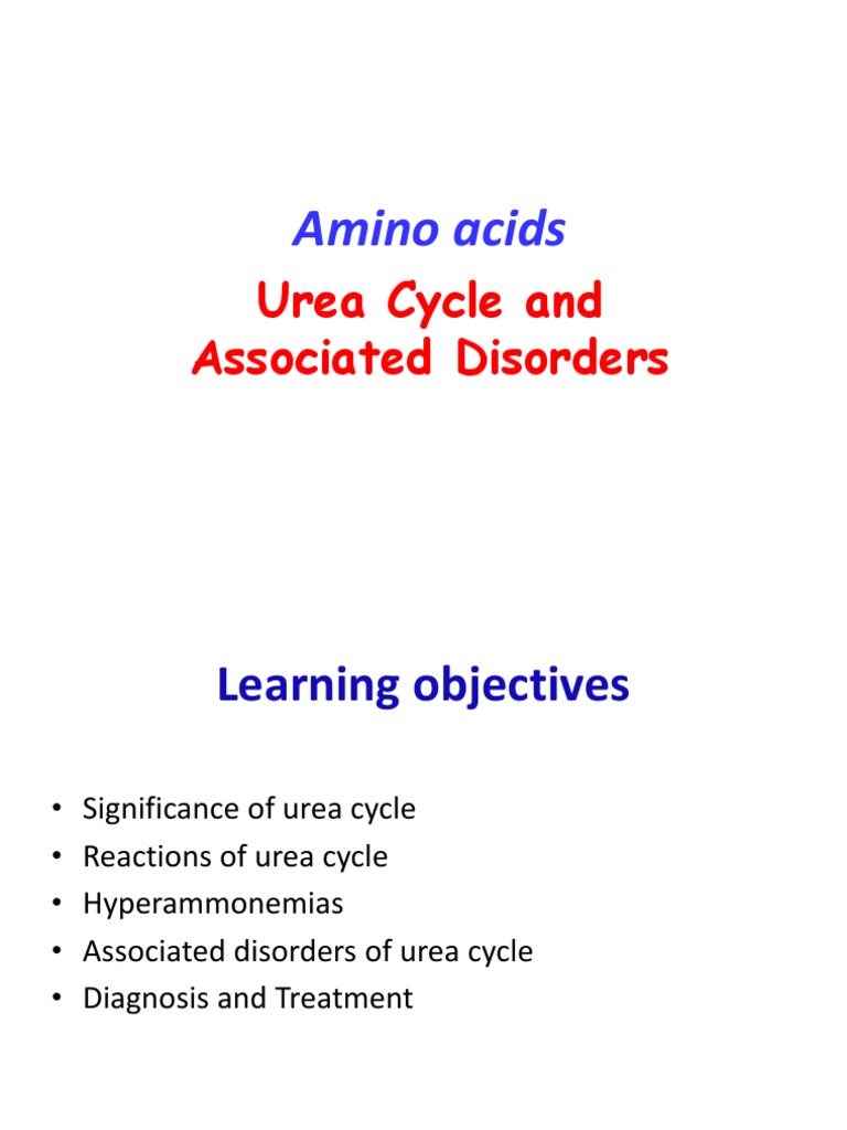 Urea Cycle and Disorders - RM - F2014 | PDF | Urea | Metabolism