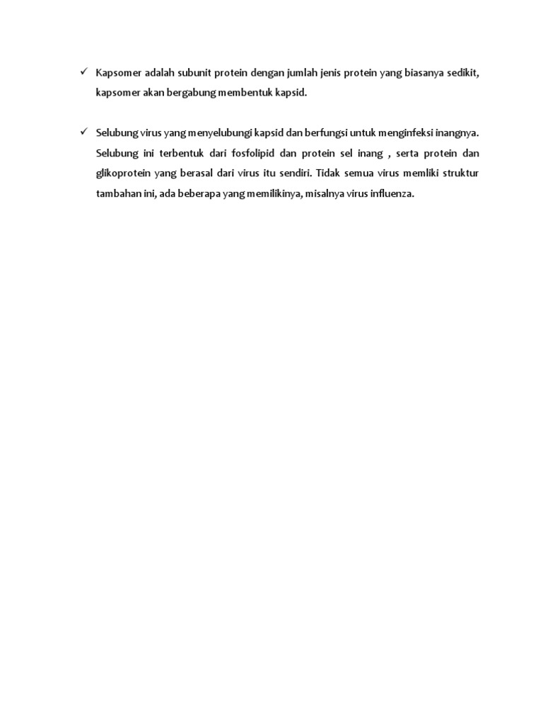 Kapsomer Adalah Subunit Protein Dengan Jumlah Jenis Protein Yang ...