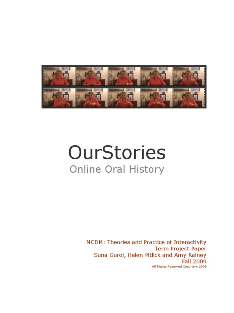 Ourstories: Online Oral History | PDF | Software Release Life Cycle ...