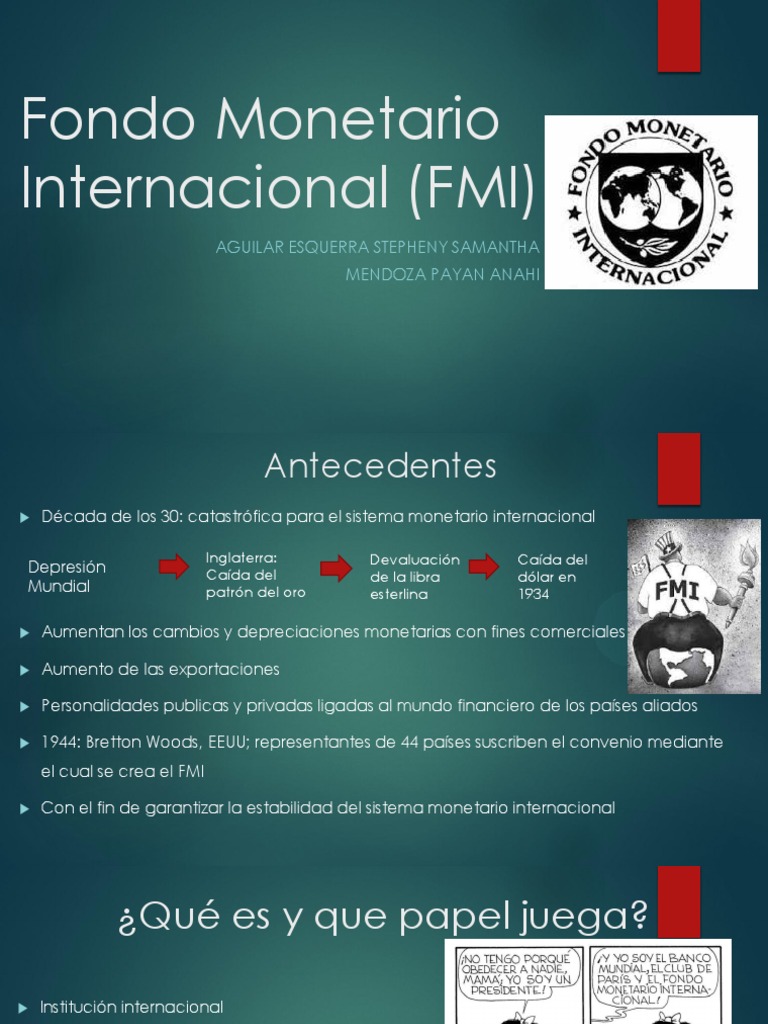1-Fondo Monetario Internacional (FMI) | Fondo Monetario Internacional ...