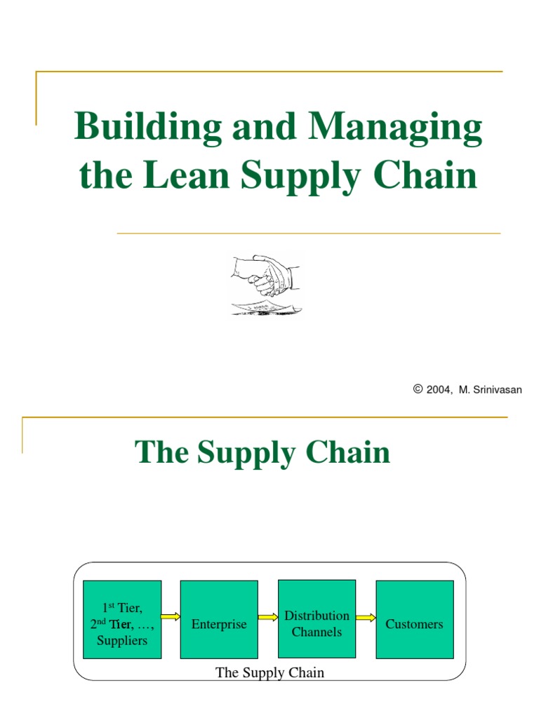 Building Lean Supply Chains | PDF | Supply Chain | Production And ...