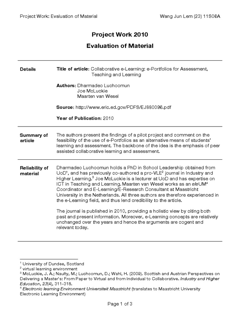 Eom | Educational Technology | Educational Assessment