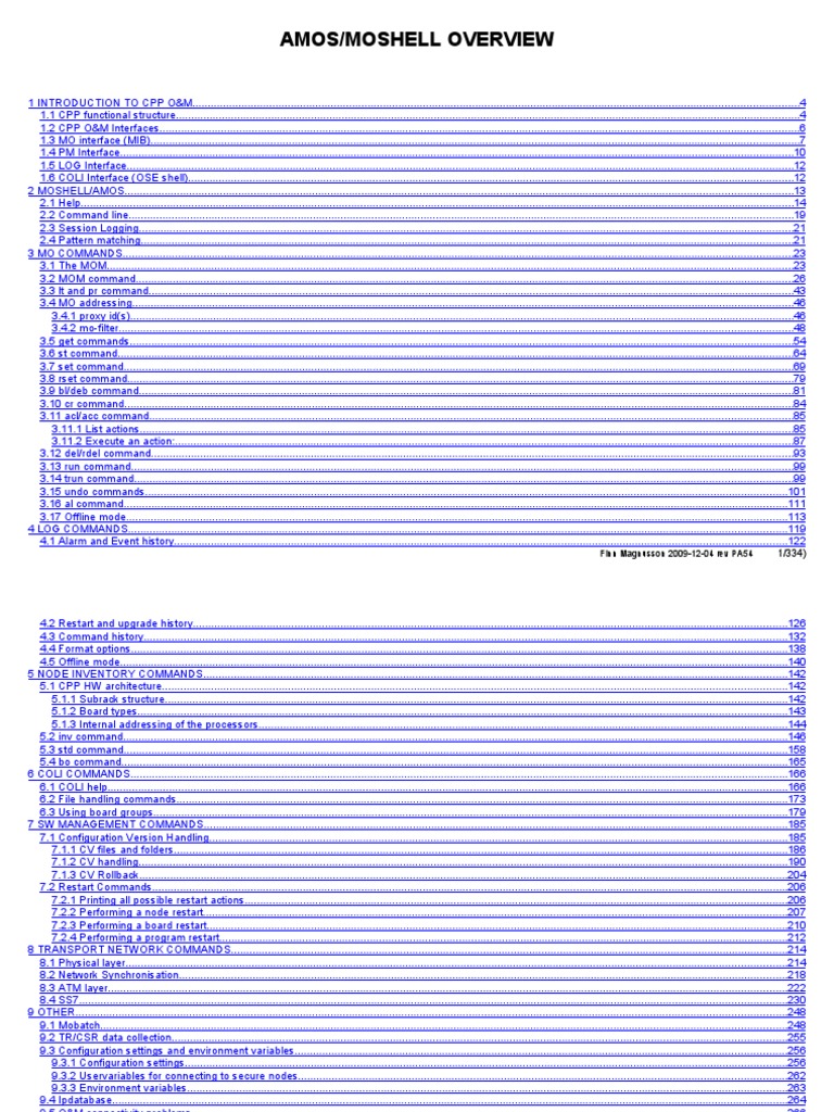 Moshell Commands | Download Free PDF | File Transfer Protocol | Telecommunications