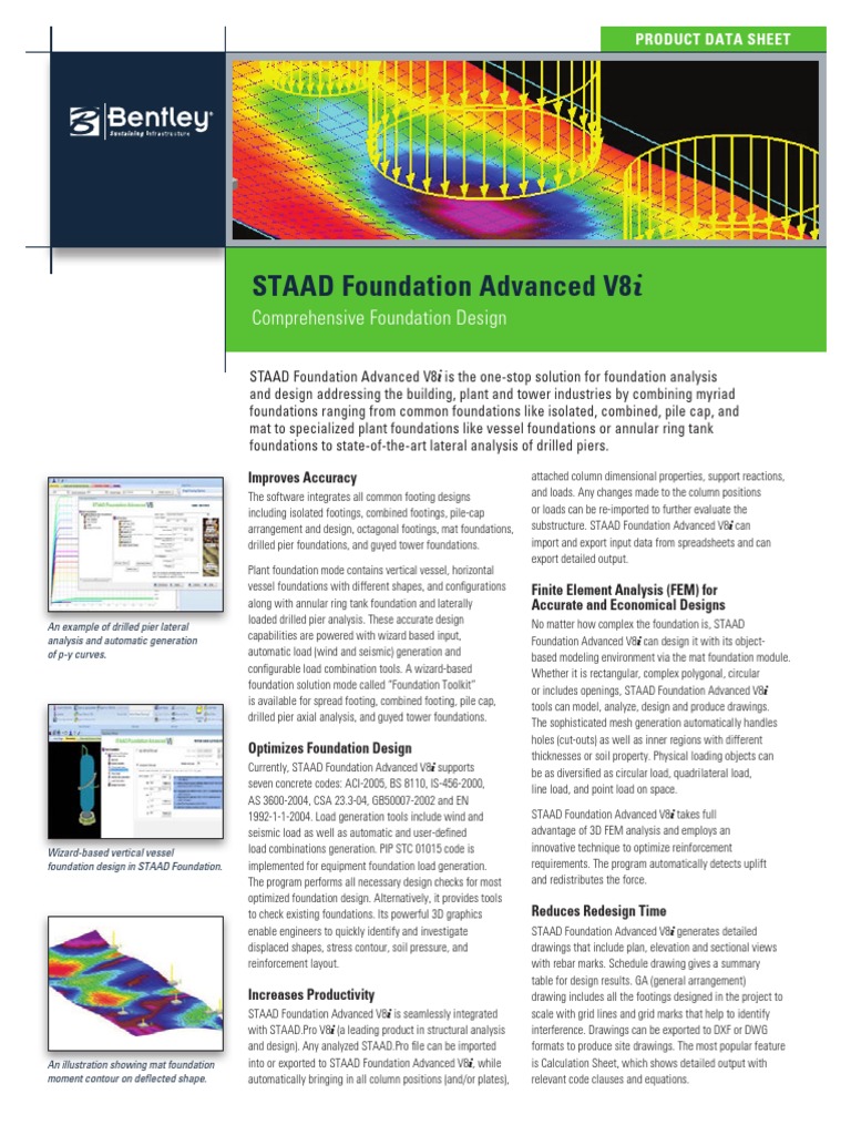 STAAD Foundation Advanced | PDF | Finite Element Method | Deep Foundation